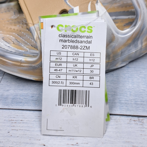 CROCS | Shoes | Crocs Classic All Terrain Marbled Sandals Mens 2 Chai ...